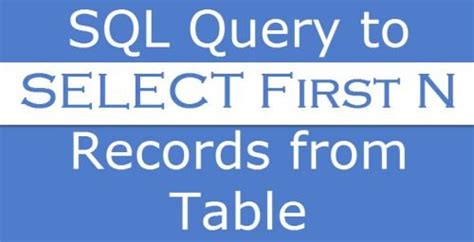 Sql Server Set Rowcount Retrieving Or Limiting The First N Records From A Sql Query Sql