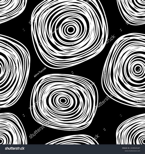 Seamless Geometric Pattern Monochrome Print Stock Vector Royalty Free
