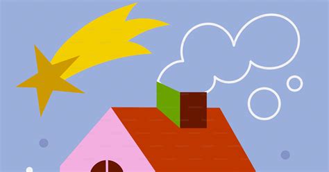 그 위에 노란 별이 있는 분홍색 집 벡터 Unsplash의 굴뚝 이미지