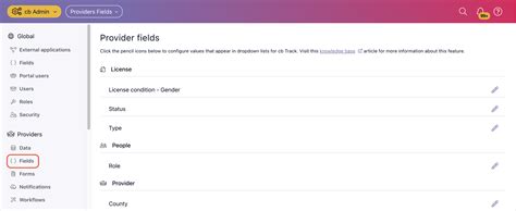 configurable fields