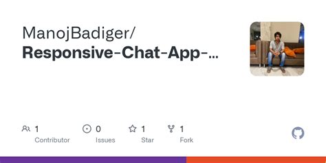 GitHub ManojBadiger Responsive Chat App Setup Code
