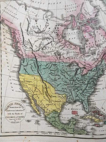Geographical Historical Statistical Map Of North And South America 1820