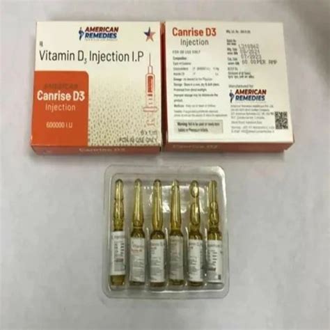 Vitamin D3 Injection 600000 Iu At Rs 300piece Vitamin D Injection In