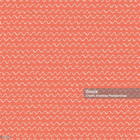 핑크 배경에 손으로 그린 물결 모양의 선으로 매끄러운 패턴 0명에 대한 스톡 벡터 아트 및 기타 이미지 0명 굽이치는 풍경 반복 Istock