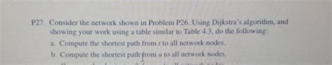 solved p27 consider the network shown in problem p26 using