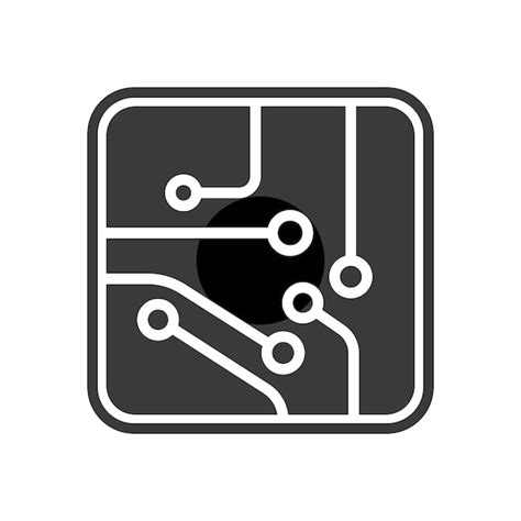 premium vector chip processor icon
