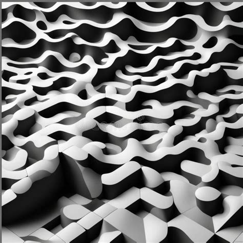 Modern Pattern Black And White Background Graphics Stock Illustration