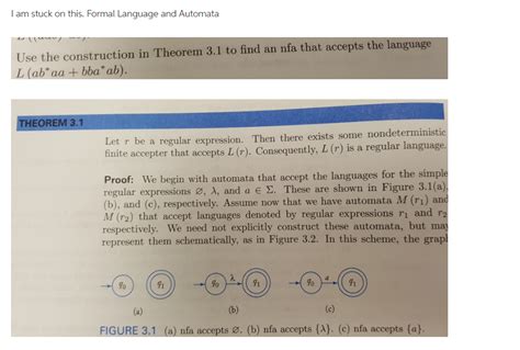 solved use the construction in theorem 3 1 to find an nfa