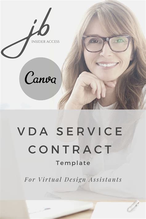 Vda Contract Template Editable Contract Form Canva Template Business Branding Virtual