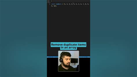 Remove Duplicate Items In An Array Youtube