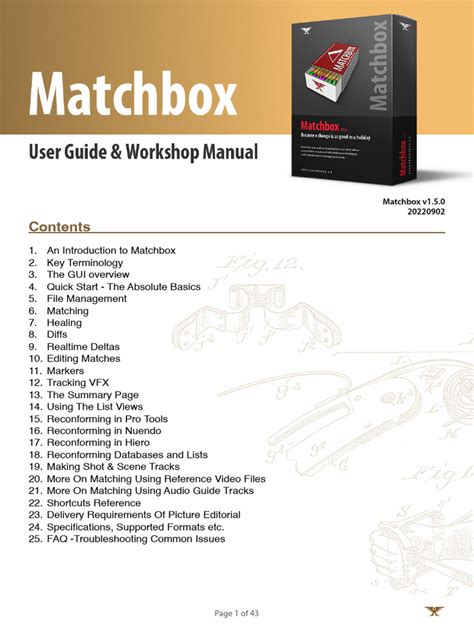 Matchbox User Manual Pdf Metadata Software