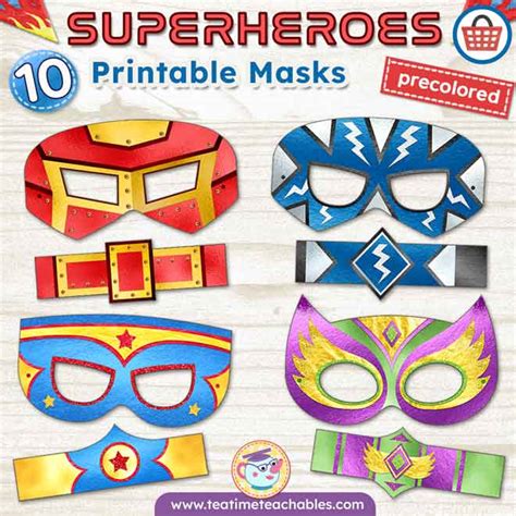 Printable Superhero Masks For Coloring