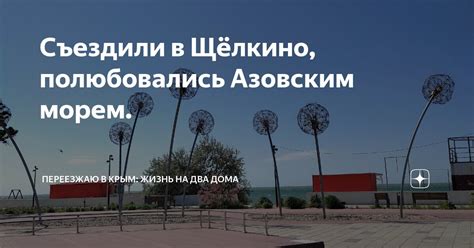 Съездили в Щёлкино полюбовались Азовским морем Переезжаю в Крым