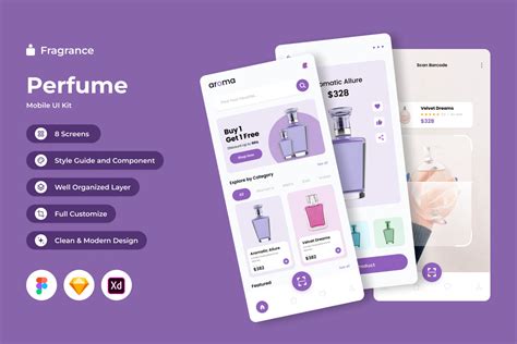 Fragrance Perfume Mobile App Graphic By Twinletter Creative Fabrica