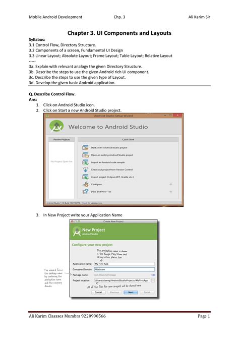 Chapter UI Components And Layouts Chapter UI Components And Layouts Syllabus Control