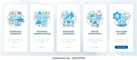 Fair Working Policy Blue Gradient Onboarding Stock Vector Royalty Free