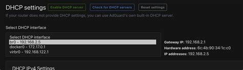 Unable To Enable Dhcp In Adguard Docker Container · Issue 5310