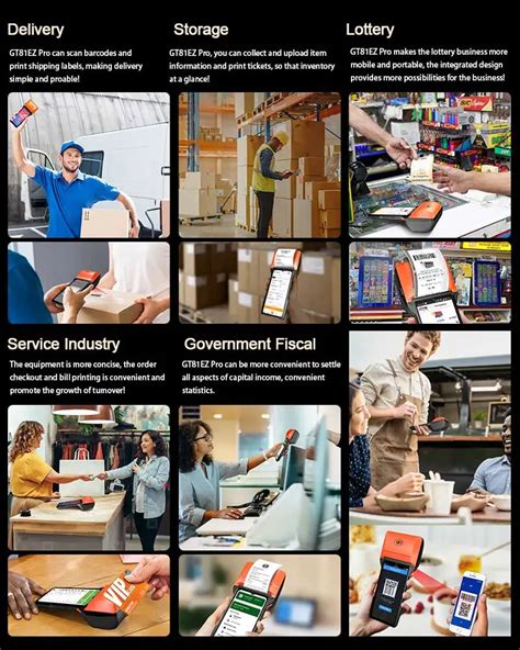 Goodcom Android 14 Handheld Pos Device 6 5 Touchscreen With 80mm Thermal Printer For Restaurant