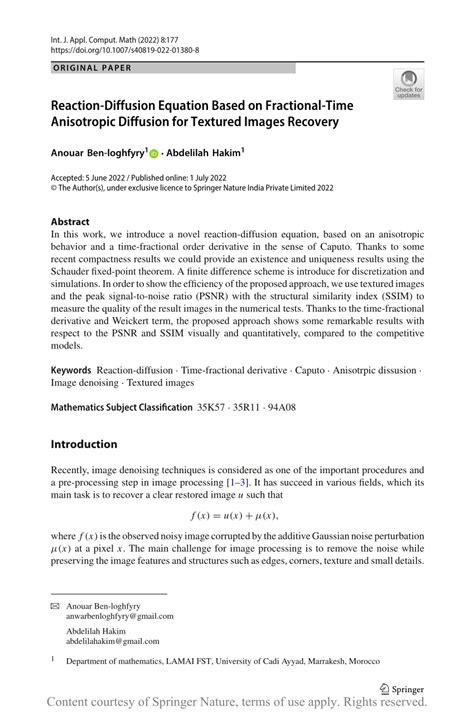 Reaction Diffusion Equation Based On Fractional Time Anisotropic