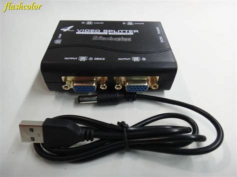 Aliexpress Buy Flashcolor VGA Splitter Ports VGA Video Splitter MHZ Input Output