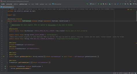 is intellij window a jframe ides support intellij platform jetbrains