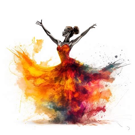 Premium Ai Image Drwan Image Of An Elegant Danceing Ballerina In