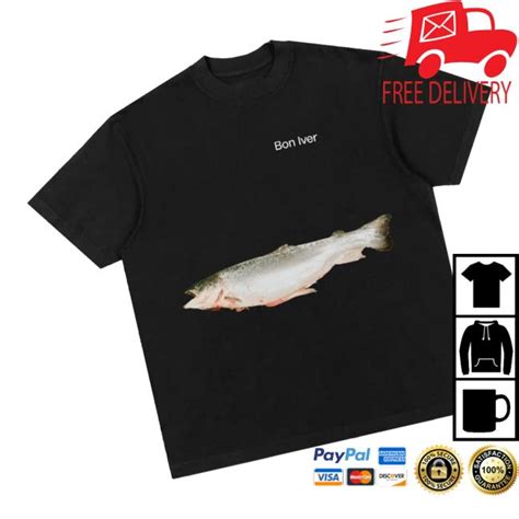 Bon Iver Store Merch Shop Salmon Tee Black Newest Fashion Trends
