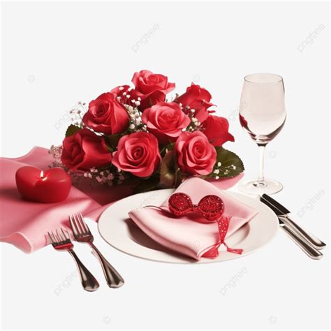 결혼식 발렌타인 데이 생일 또는 기념일을 위한 축제 테이블 설정 발렌타인 선물 사랑의 상징 사랑 리본 Png 일러스트 및 이미지 에 대한 무료 다운로드 Pngtree