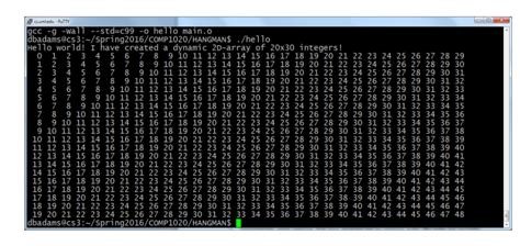 Solved I Need To Make A Dynamic 2D Array Of 20X30 Integers Chegg Com