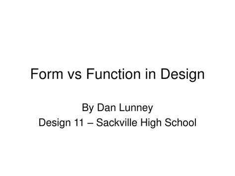 ppt form vs function in design powerpoint presentation free download
