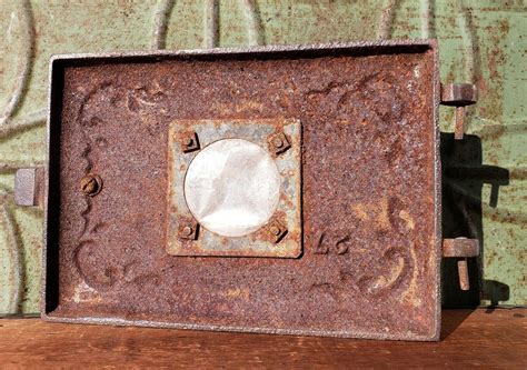 Antique Cast Iron Stove Furnace Door Superior Mfg Co Pittsburgh Pa