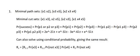 Solved 1 For The System Below Assume The Reliability Of