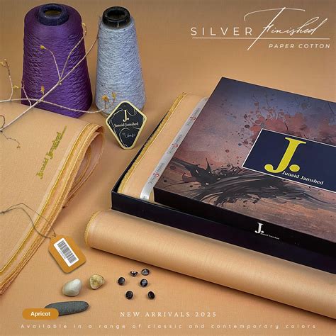 Silver Finish Paper Cotton Box Pack Unstitched Suit For Men Apricot