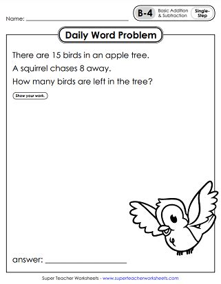 Daily Word Problems Level B Worksheets Library