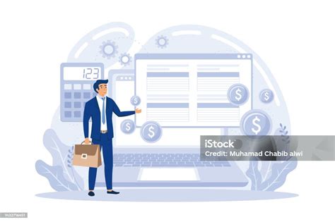 세금 소프트웨어 프로그램 데스크톱 세금 신고 소프트웨어 모바일 앱 및 온라인 서비스 손익 계산서 Irs 양식 플랫 벡터 현대