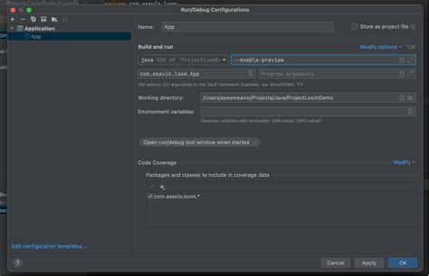 Java Intellij Idea Edit Configurations