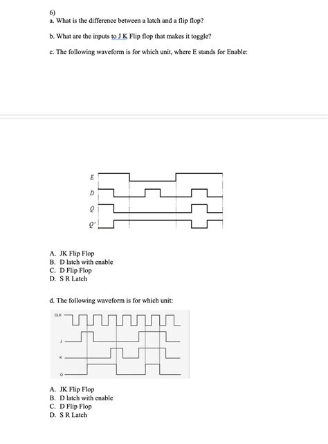Solved A What Is The Difference Between A Latch And A Chegg