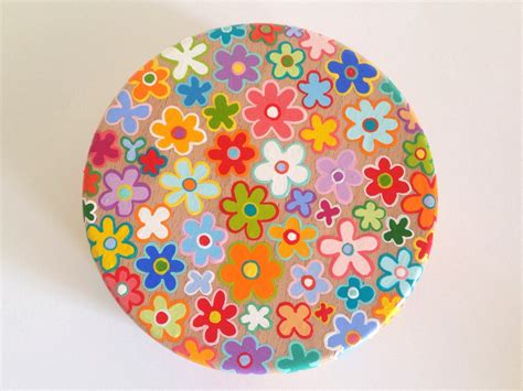 Wooden Jewelry Box Flowers Art Rings Box Trinket Box Etsy