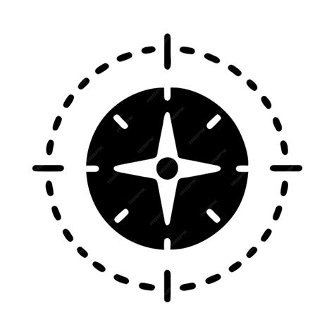 Circular Compass Pictogram Premium Ai Generated Vector