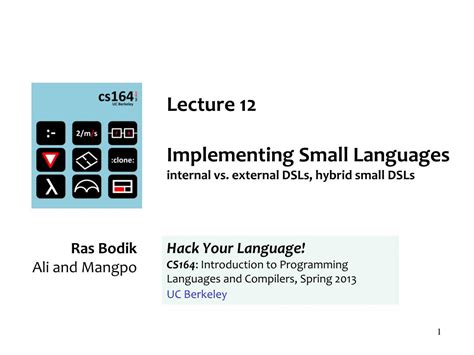 Ppt Lecture 12 Implementing Small Languages Internal Vs External