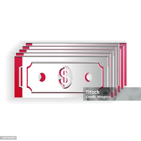 종이 는 흰색 배경에 고립 된 종이 돈 미국 달러 현금 아이콘을 잘라 지폐는 달러 아이콘이 있습니다 지폐 통화 종이 아트 스타일 벡터 0명에 대한 스톡 벡터 아트 및 기타