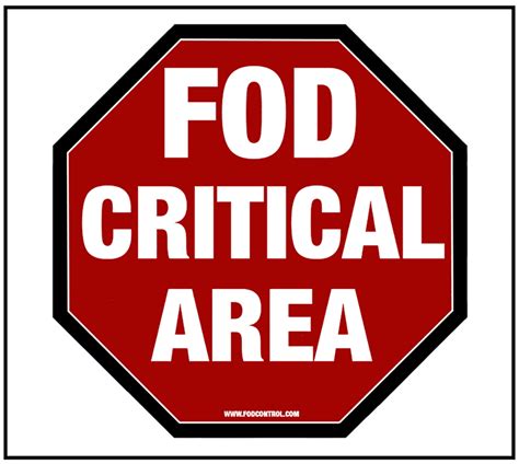 12 X 12 Fod Critical Sign Fod Control