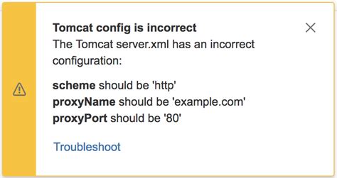 JIRA Displays An Error Banner About The Incorrect Tomcat Config Jira Atlassian Documentation