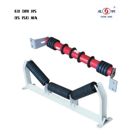 Conveyor Belt Impact Buffer Carrying Idler For Belt Conveyor Conveyor
