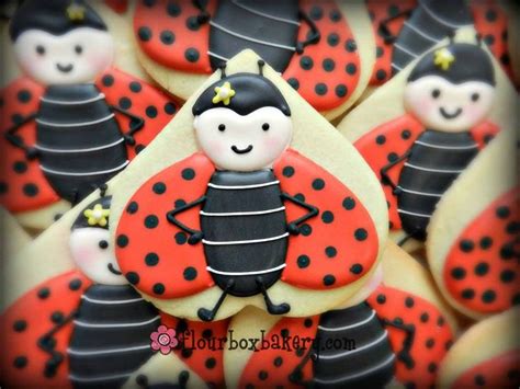 Ladybug Cookies By Flour Box Bakery Cookie Recipes Decorating Pretty