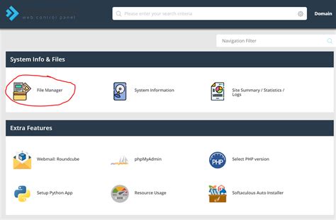 menggunakan file manager panel directadmin whplus