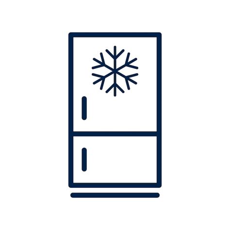 Premium Vector Refrigerator Electronic Icon Freezer Cold Design Illustration