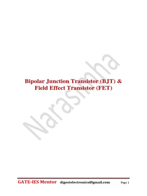 Bjt Problems Pdf Field Effect Transistor Bipolar Junction Transistor