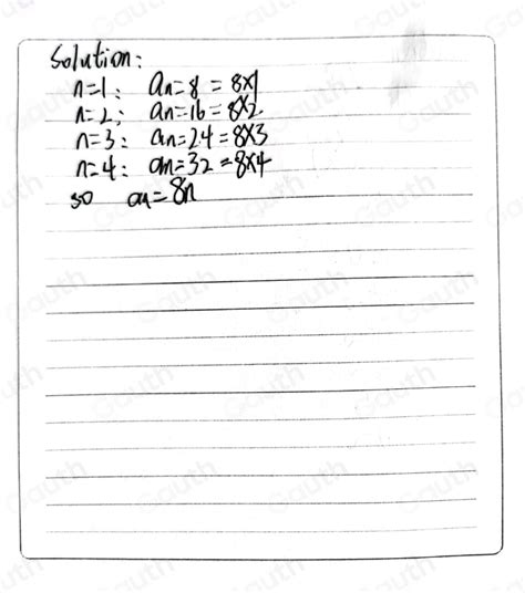 solved write an expression to describe the sequence use n to