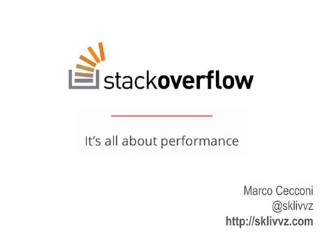 Larchitettura Di Stack Overflow Mario Cecconi Codemotion Milan 2014 Pdf